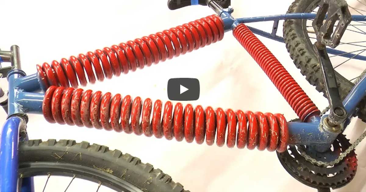 ‘Mad’ Inventor Colin Furze Replaces Bike Frame with Heavy Duty Springs ...